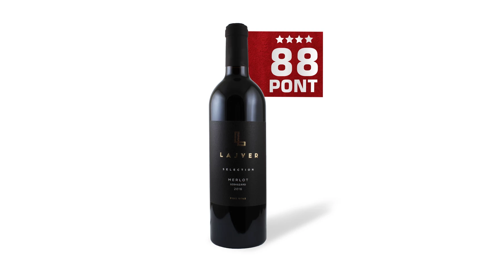 Lajvér - Merlot Selection 2016 - 88 pont **** - Pannon Borbolt
